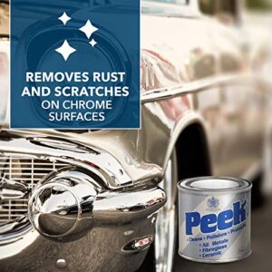 Peek 33700 Metal Cleaner Polishing Compound Paste to Clean, Polish, Shine and Protect Stainless Steel, Silver, Chrome, Fibreglass and Ceramic, 250ML