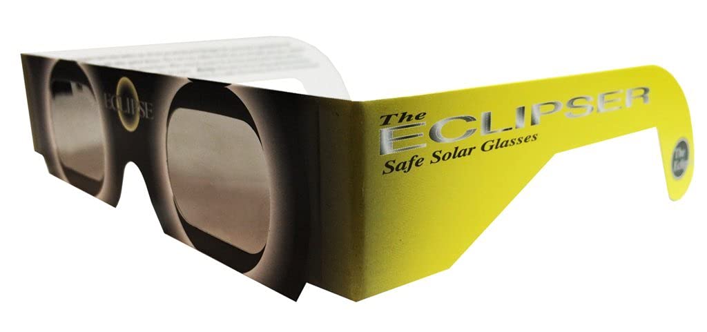 Solar Eclipse Glasses - ISO Certified, CE Approved - 3 Pairs - "Yellow Sun" - Solar Shades