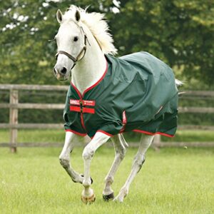 rambo "original" by horseware lite weight turnout blanket - green/red 75