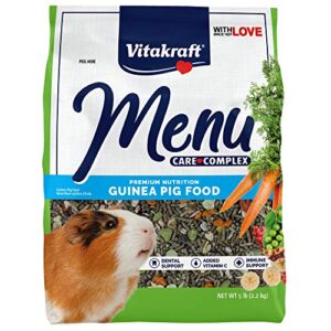 vitakraft menu premium guinea pig food - alfalfa pellets blend - vitamin and mineral fortified 5 pound (pack of 1)