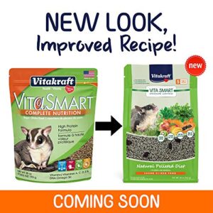 Vitakraft Vita Smart Sugar Glider Food - High-Protein Blend - Nutrient-Fortified With Essential Vitamins and Minerals 28 Fl Oz (Pack of 1)