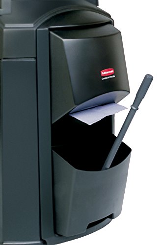 Rubbermaid Commercial Products Landmark Series Window Cleaning Supplies Kit, Black, Compatible with Rubbermaid Large 35-Gallon Outdoor Trash Cans at Gas Stations