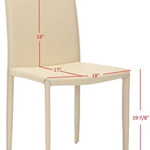 Safavieh Home Collection Karna Modern Cream Dining Chair (Set of 2)