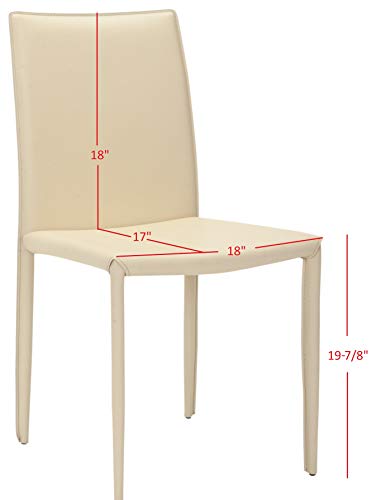 Safavieh Home Collection Karna Modern Cream Dining Chair (Set of 2)