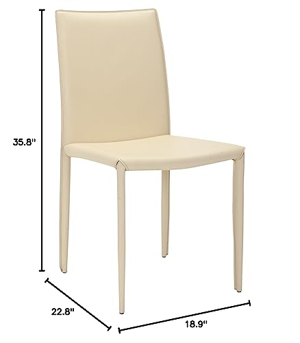 Safavieh Home Collection Karna Modern Cream Dining Chair (Set of 2)