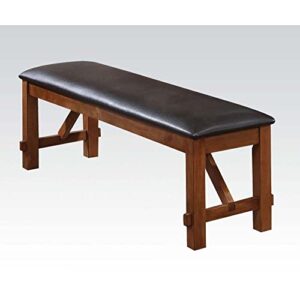 acme apollo bench - 70004 - espresso pu & walnut