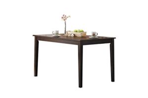 acme cardiff espresso finish dining table