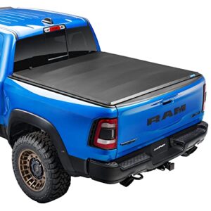 tonno pro tonno fold, soft folding truck bed tonneau cover | 42-203 | fits 2005 - 2010 dodge dakota 6' 7" bed (78.8") , black