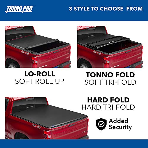 Tonno Pro Tonno Fold, Soft Folding Truck Bed Tonneau Cover | 42-400 | Fits 2017 - 2023 Nissan Titan (includes track sys. clamp kit) 5' 7" Bed (67.1")