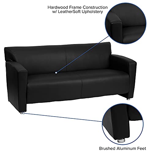 Flash Furniture HERCULES Majesty Series Black LeatherSoft Sofa