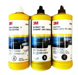 3m buffing & polishing compound hand glaze package 5973 5996 5990