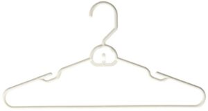 heavy duty tubular hanger with attachable hook , white 6pk