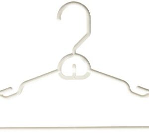 Heavy Duty Tubular Hanger with Attachable Hook , White 6pk