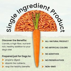 Olewo Original Carrots for Dogs – Fiber for Dogs Keep Poop Firm, Digestive Dog Food Topper, Skin & Coat Support, Dehydrated Whole Food Dog Multivitamin, Gut Health for Dogs, 2.2 lbs