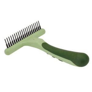 coastal pet safari dog single row undercoat rake - undercoat brush for dogs with medium and long hair - dog detangler comb and dematting brush - single row