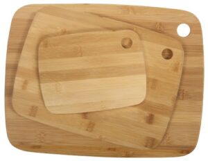 core bamboo classic cutting board combo pack, natural, small/medium/large