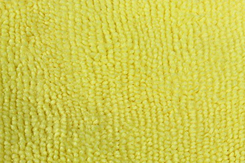 Eurow Microfiber 12 x 12in 300 GSM Cleaning Towels Yellow - 50 Pack