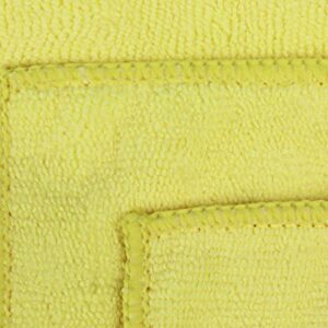 Eurow Microfiber 12 x 12in 300 GSM Cleaning Towels Yellow - 50 Pack