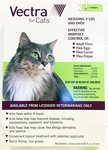 Vectra for Cats Over 9lbs 3 Doses Green by Ceva