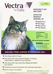 vectra for cats over 9lbs 3 doses green by ceva