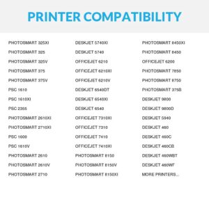 SPEEDYINKS Remanufactured Ink Cartridge Replacements for HP 98 and HP 95 to use for Officejet 150 100 6310, PhotoSmart 8050 C4180 C4150, Deskjet 460 5940 Printer (2 Black, 2 Color, 4-Pack)