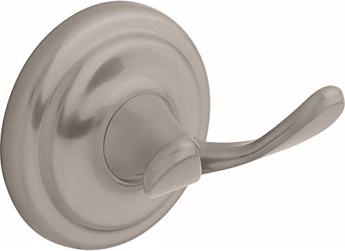 Franklin Brass 9002SN Jamestown Double Robe Hook, Brushed Nickel