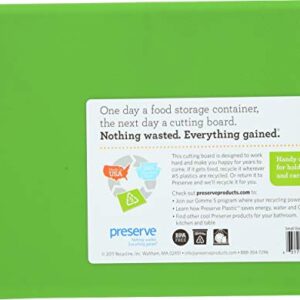 PRESERVE Cutting Board Plastic Small Green, 1 EA