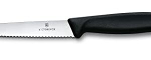 Victorinox Swiss Classic 4.3-inch Wavy Edge Steak Knife, Black