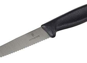 Victorinox Swiss Classic 4.3-inch Wavy Edge Steak Knife, Black