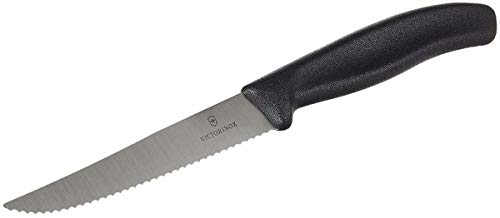 Victorinox Swiss Classic 4.3-inch Wavy Edge Steak Knife, Black