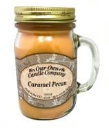 our own candle company caramel pecan scented 13 ounce mason jar candle