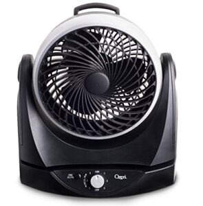 ozeri brezza ii dual oscillating 10" high velocity desk fan, black