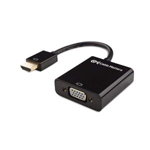 cable matters hdmi to vga adapter (hdmi to vga converter/vga to hdmi adapter) in black