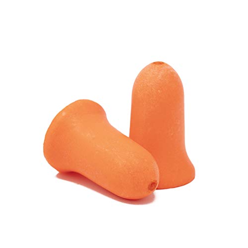 Plugfones Basic Earplug-Earbud Hybrid - Noise Reducing Earphones - Orange