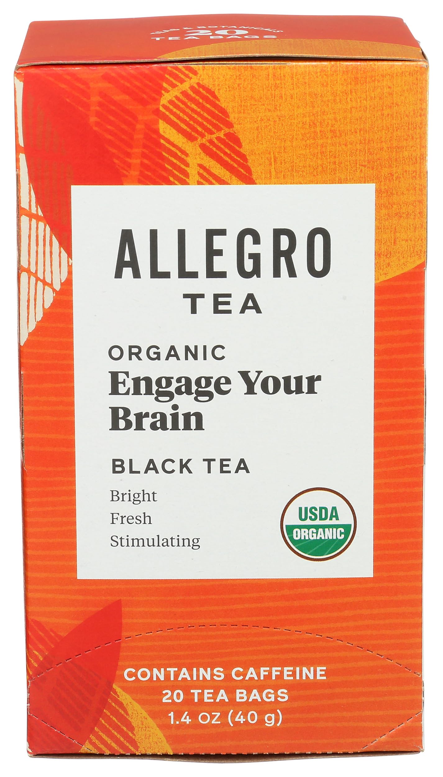 Allegro Tea, Organic Engage Your Brain Tea Bags, 20 ct