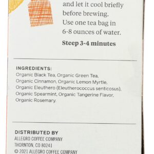 Allegro Tea, Organic Engage Your Brain Tea Bags, 20 ct