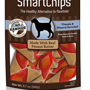 SmartBones SBPB-00235 SmartChips For Dogs, Rawhide-Free 12 Count, Peanut Butter