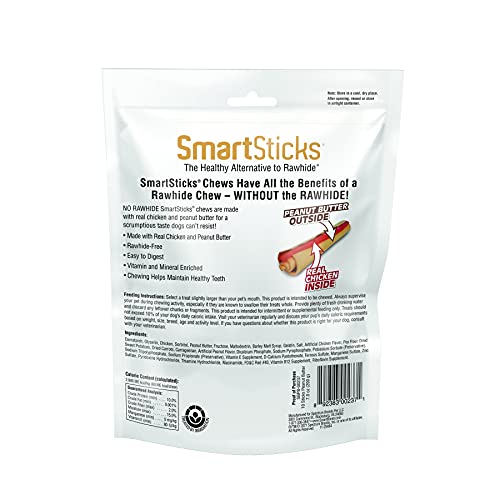 SmartBones SBPB-00235 SmartChips For Dogs, Rawhide-Free 12 Count, Peanut Butter