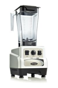 omega bl460s 3 peak horse power commercial blender variable speed with pulse, 64-ounce, silver