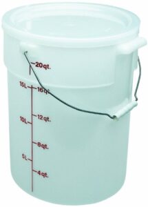 cambro pwb22 round storage container - pail with bail 22 quart