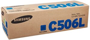 hp samsung electronics clt-c506l toner, cyan