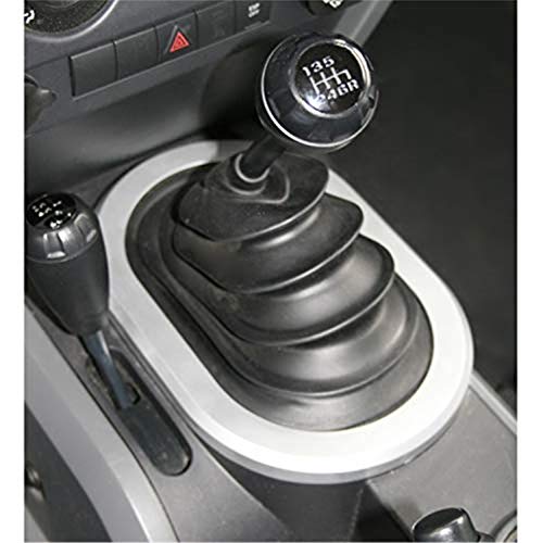 Rugged Ridge | Transmission Shifter Trim, Black Billet Aluminum, Manual | 11422.12 | Fits 2007-2010 Jeep Wrangler JK