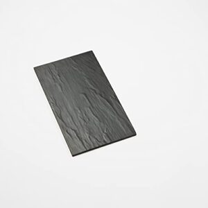 American Metalcraft FSLT08 Rectangle Melamine Platter, Faux Slate, Black