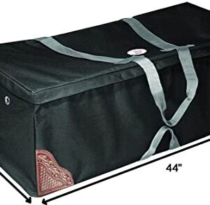 Derby Originals Hay Bale Bag Large 600D Waterproof with Leaf & Basket Hand Tooled Leather Accents 44" x 20" x 16"