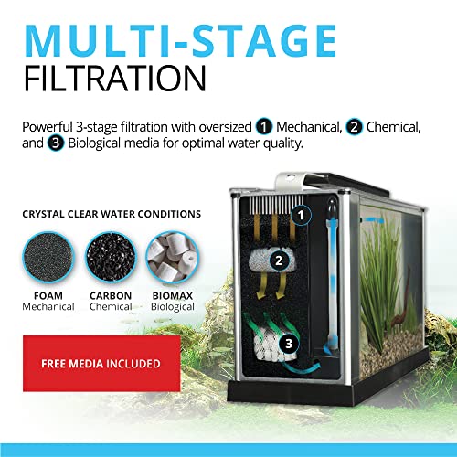 Fluval SPEC Aquarium Kit, Aquarium with LED Lighting and 3-Stage Filtration System, 5-Gallon