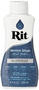 rit purpose liquid dye, 236ml, denim blue