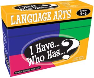 teacher created resources 5&6 i have language arts game multi, 5-1/2 x 4 x 1-3/4