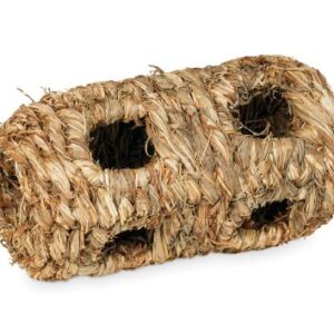 Prevue Hendryx 1092 Nature's Hideaway Grass Tunnel Toy, Small, Black, 7.5 x 3.75 x 3.75