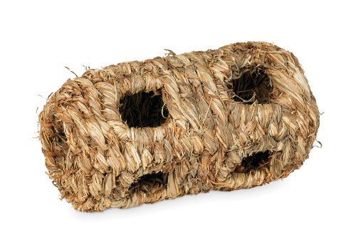 Prevue Hendryx 1092 Nature's Hideaway Grass Tunnel Toy, Small, Black, 7.5 x 3.75 x 3.75