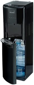 primo bottom-loading water dispenser - 2 temp (hot-cold) water cooler water dispenser for 5 gallon bottle w/child-resistant safety feature, black